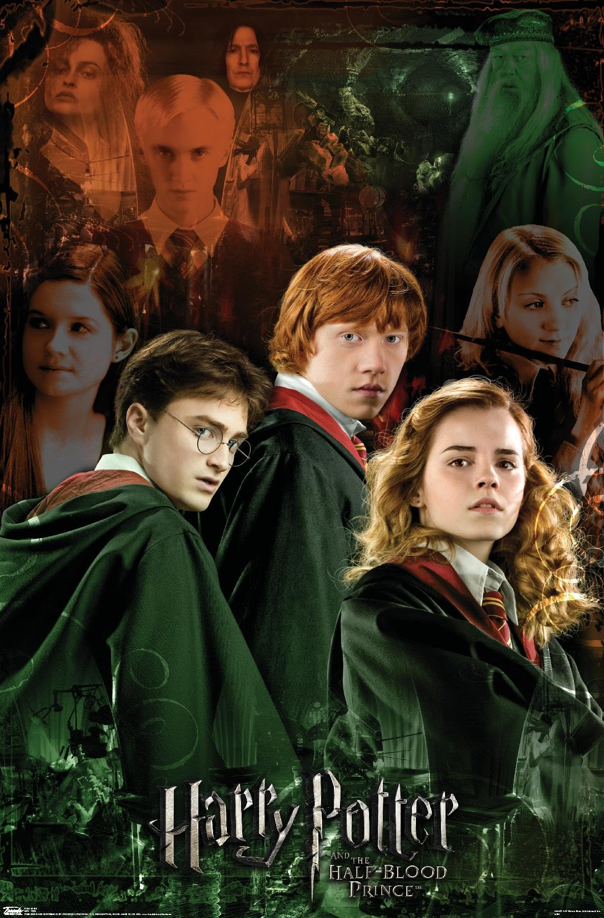 Trends International Harry Potter and the Half-Blood Prince - Trio Collage Wall Poster, 22.375" x 34", Premium Unframed Version