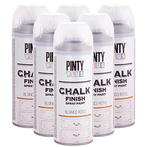 Chalk Finish Spray Paint - 11.8oz Water Based, Ultra Matte. Made With Real Chalk. Multiple Applications Including Furniture & Arts and Crafts. CK788 Broken White