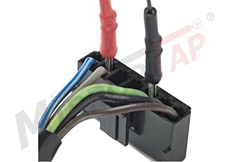 MirrorTap MTX-2010, DC Plug, 10" Long, Patented Radar Detector Power Cord with 2 Amp in-Line Fuse, Military Grade Taps, Made in USA