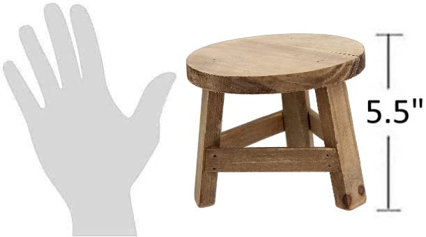 Park Hill 5.5" x 7" Wooden Mini Stool Display Stand