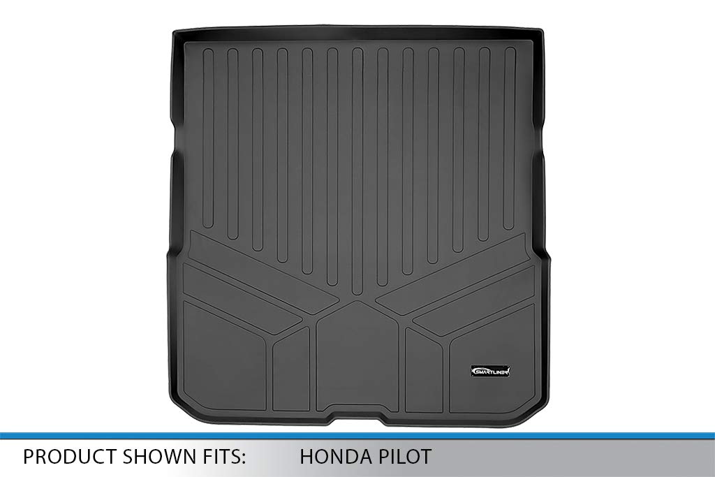 MAXLINER All Weather Custom Fit Cargo Trunk Liner Floor Mat Behind 2nd Row Black Compatible with 2016-2022 Honda Pilot