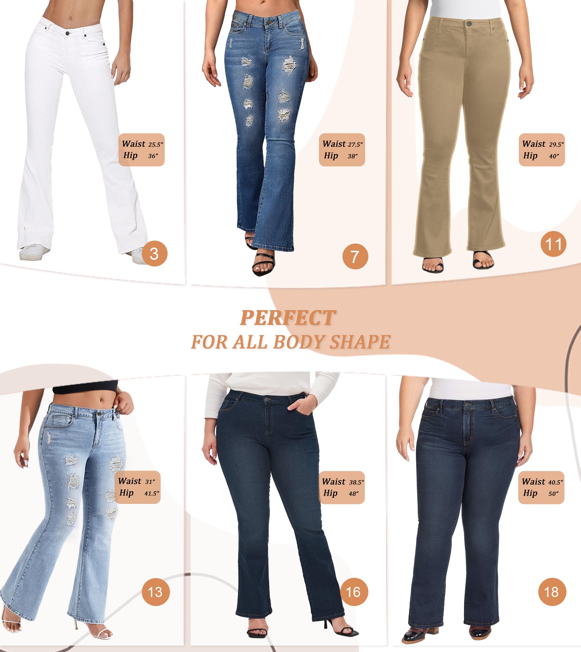 Hybrid & Company Women's Skinny Bootcut Stretch Pant P31699BLX Beige/Khak 18