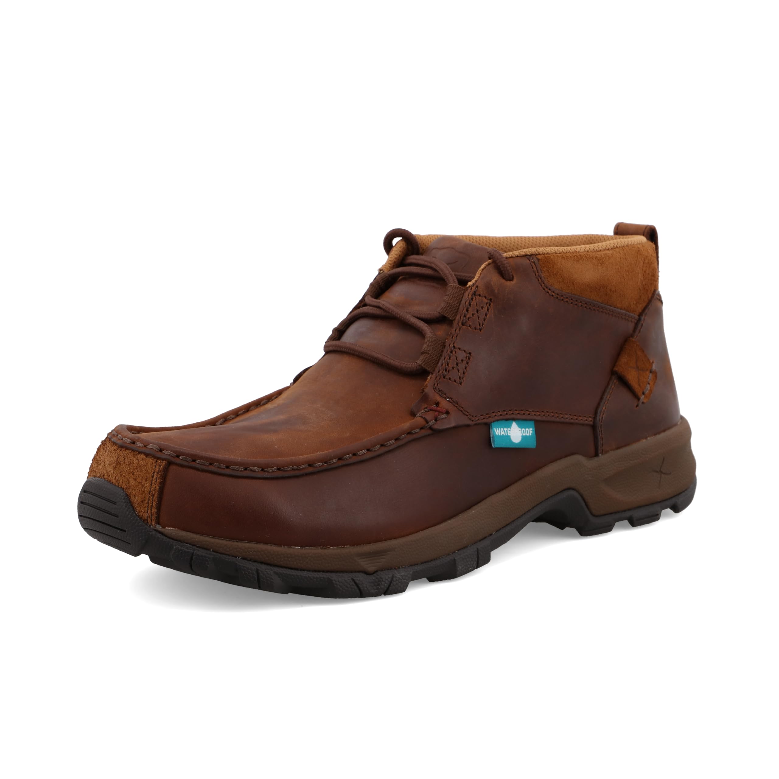 Twisted X Men's 4" Hiker Boot, Moc Toe, Dark Brown, 12 M