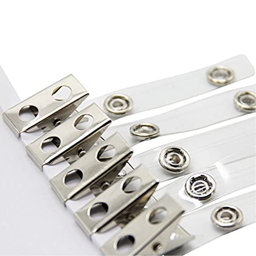 Happy Trees Destiny Metal Badge Clips with Strap Clear ID Strap Clip Adapter 100pc