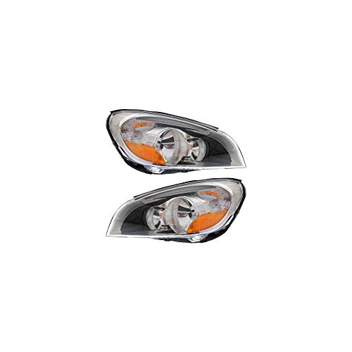 Evan Fischer Driver and Passenger Side Headlight for Volvo S60 T5 T6 T6 R-Design 2011-2013 Halogen With bulb(s) Replaces# 313830713 313830705