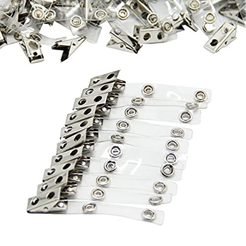 Happy Trees Destiny Metal Badge Clips with Strap Clear ID Strap Clip Adapter 100pc