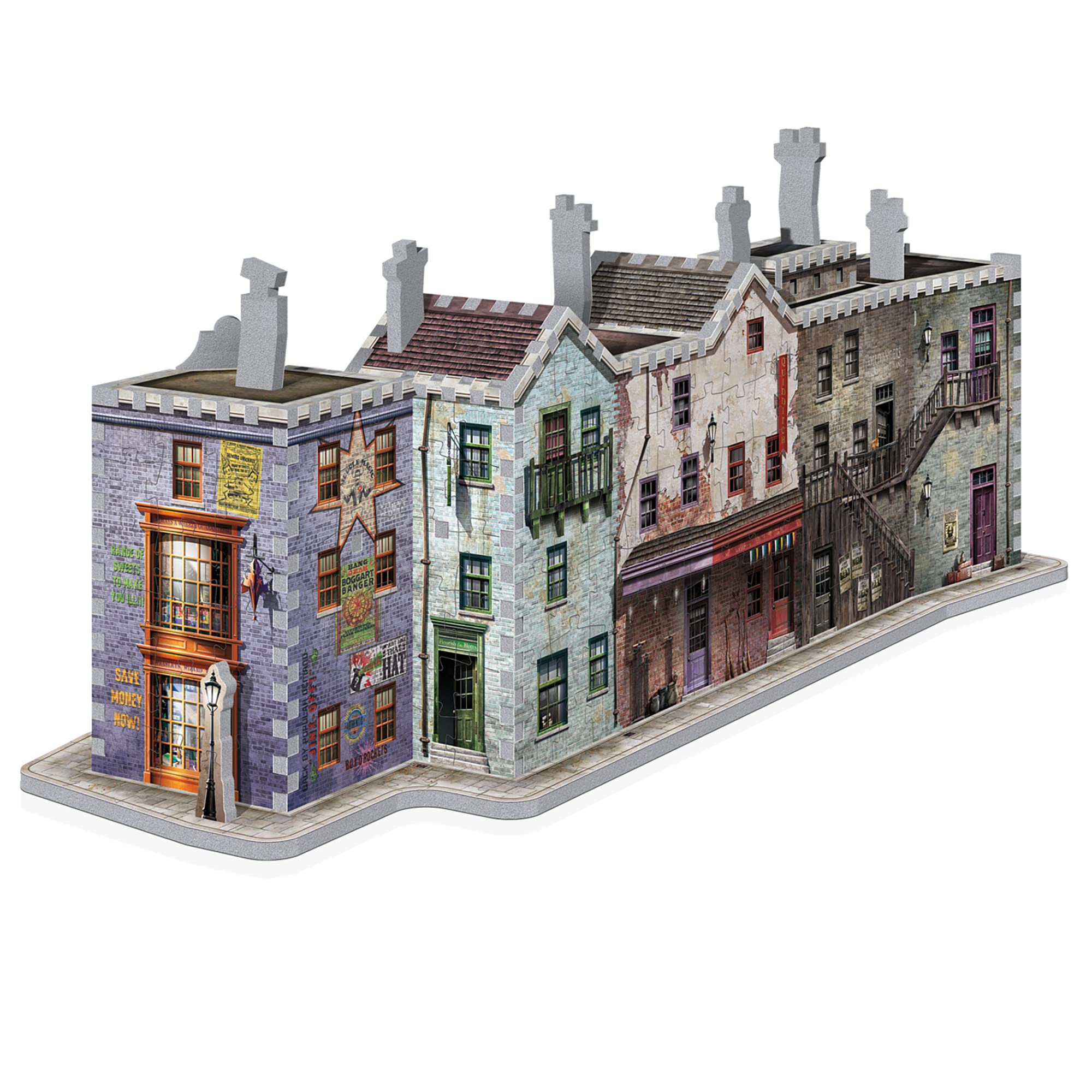 Wrebbit3D Harry Potter Diagon Alley 3D Puzzle for Teens and Adults | 450 Real Jigsaw Puzzle Pieces | Not Just an Ordinary Model Kit for Adults for Harry Potter Fans