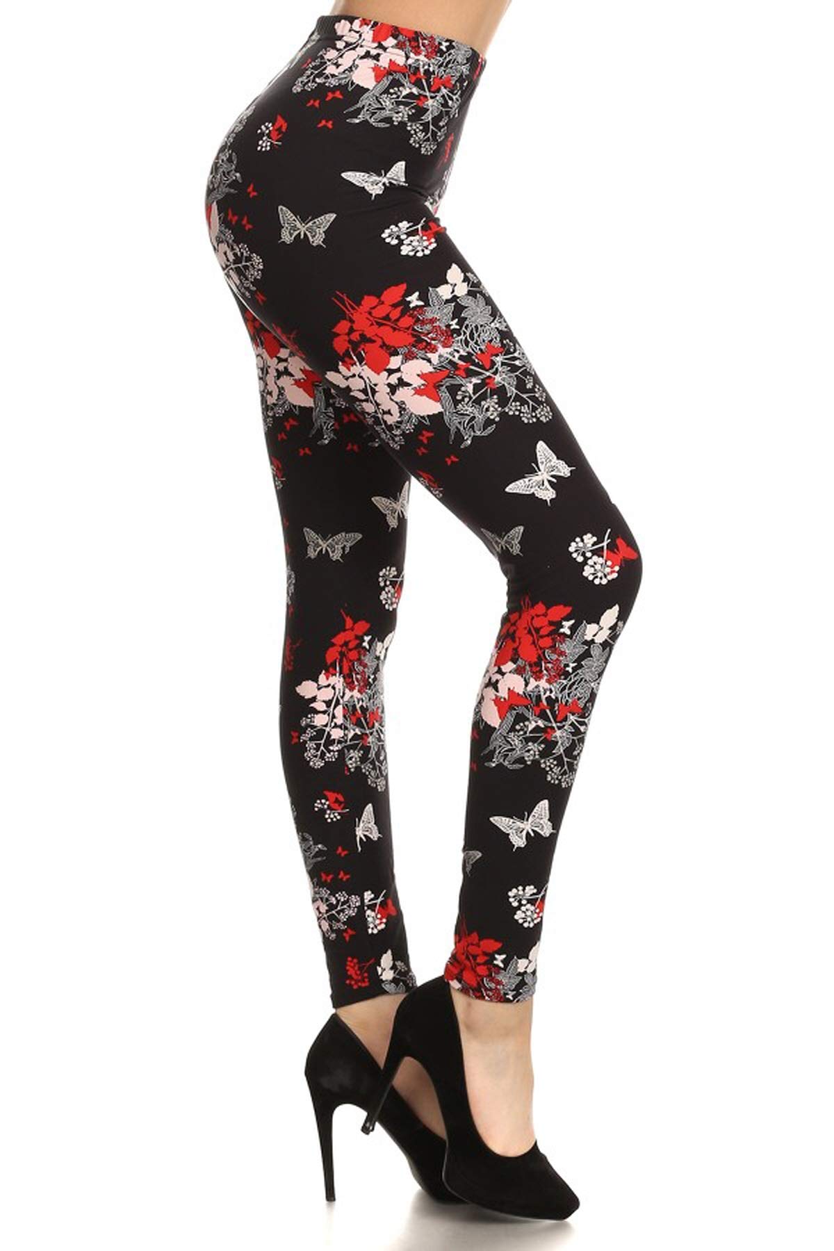 Leggings Depot High Waisted Checkered & Animal Print Leggings for Women-Full Length-R595, Superfemme, Plus Size