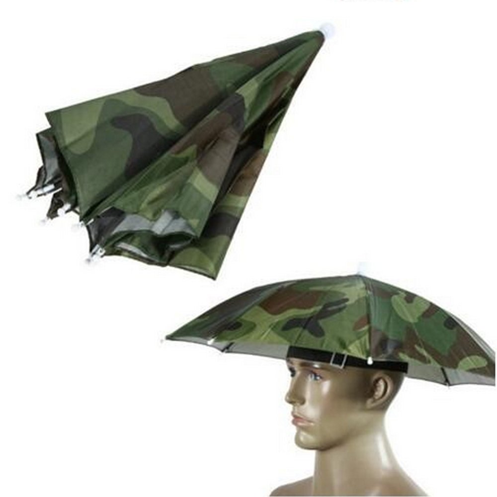 Accinouter Inoutdoorkit Umbrella Hat, Colorful Folding Headwear 26”, Elastic Headband Sun Rain Umbrella Hat Cap For Party, Fishing And Gardening, Prefect For Kids