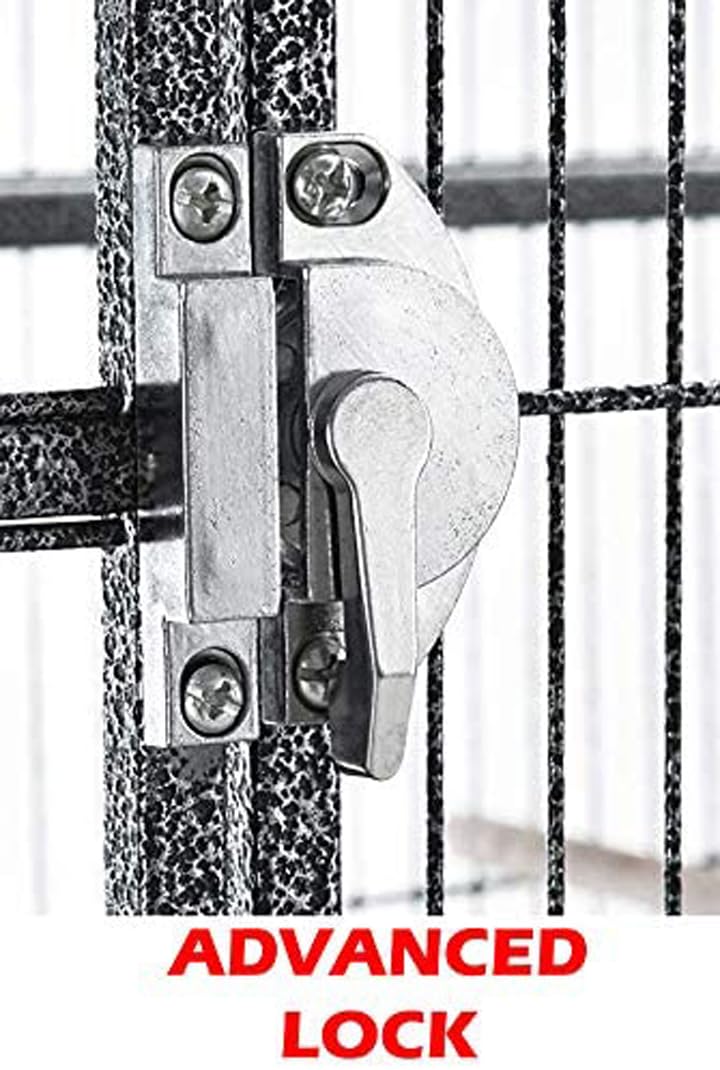 70" Extra Large Chew-Proof Wrought Iron 4-Levels Tight 1/2-Inch Bar Spacing for Ferret Chinchilla Sugar Glider Home Cage Easy to Clean Pull Out Tray with Removable Stand on Wheels