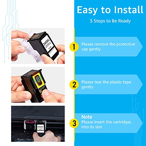 Palmtree Compatible 245XL Ink Cartridge 2 Black Combo Pack Replacement for Canon PG 245 243 XL Higher Yield for PIXMA MX490 MX492 MG2922 MG2522 MG2520 MG2920 TS3100 TS3122 TS3300 TR4500 TR4520 Printer