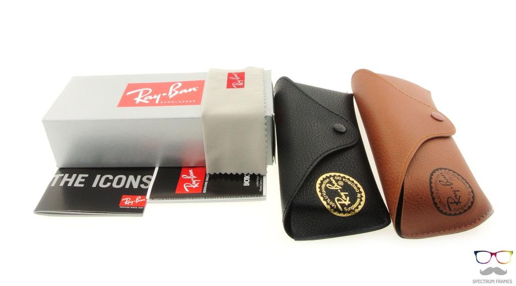 Ray Ban Sunglasses RB4147 609585 Top Black On Brown Square 60mm Authentic
