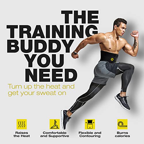 ActiveGear Waist Trimmer Belt for Stomach and Back Lumbar Support, Medium: 8" x 42" - Yellow
