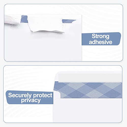 500 #9 Double Window Security Envelopes, PANDRI NO.9 Self Seal Envelopes Designed for Invoices and QuickBooks, Business Statements & Documents -Number 9 Size 3 7/8 Inch X 8 7/8 Inch - 24 LB