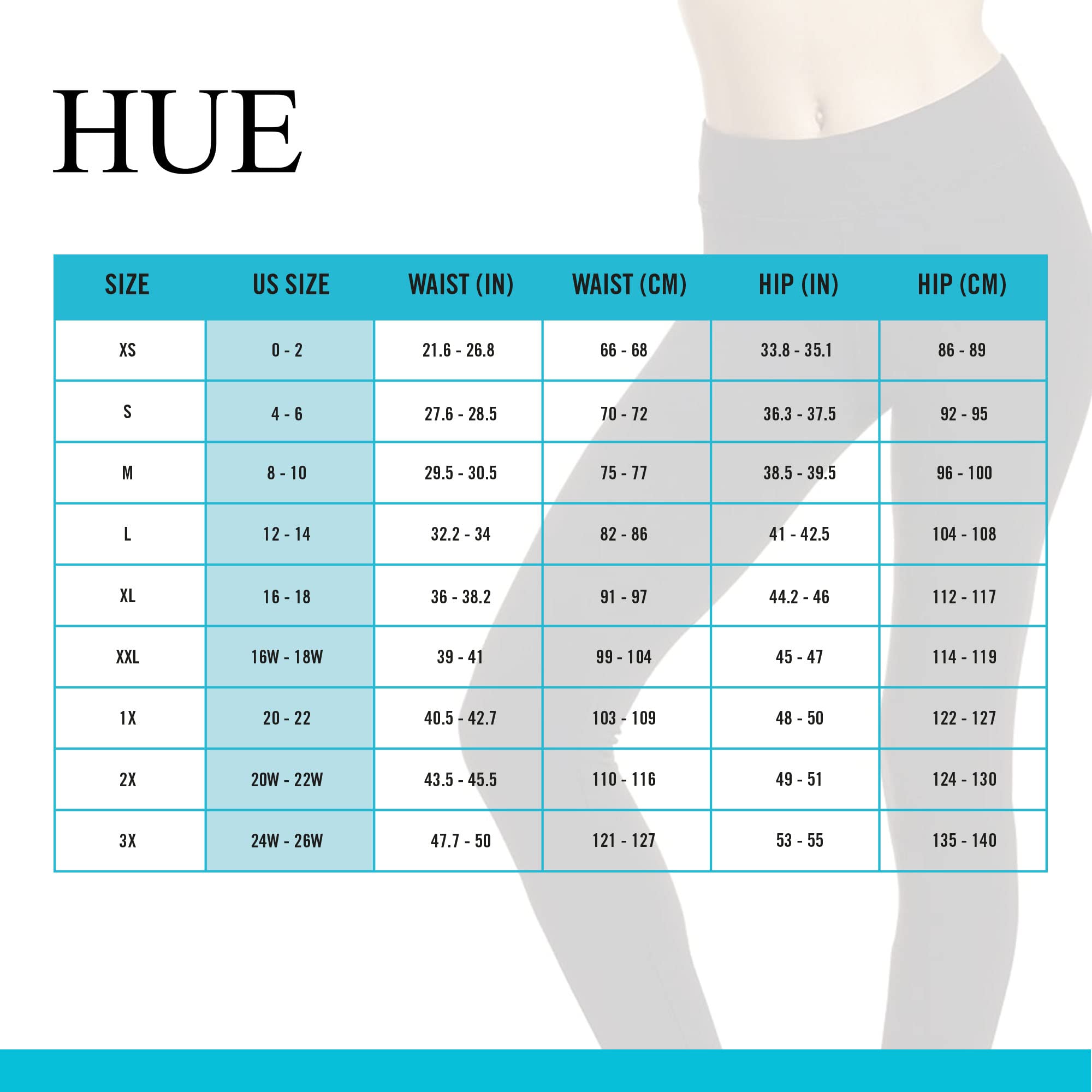 HUE Women's Cotton Ultra Legging With Wide Waistband, Assorted Hosiery, Black, 1X US