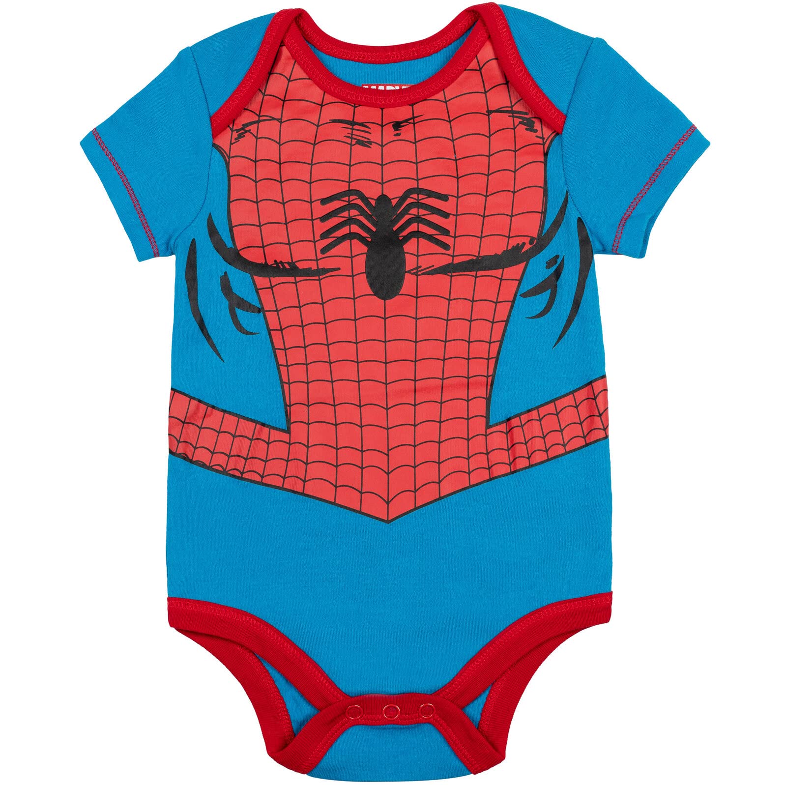 Marvel Avengers Spider-Man Iron Man Captain America Newborn Baby Boys 5 Pack Bodysuits Multi 0-3 Months