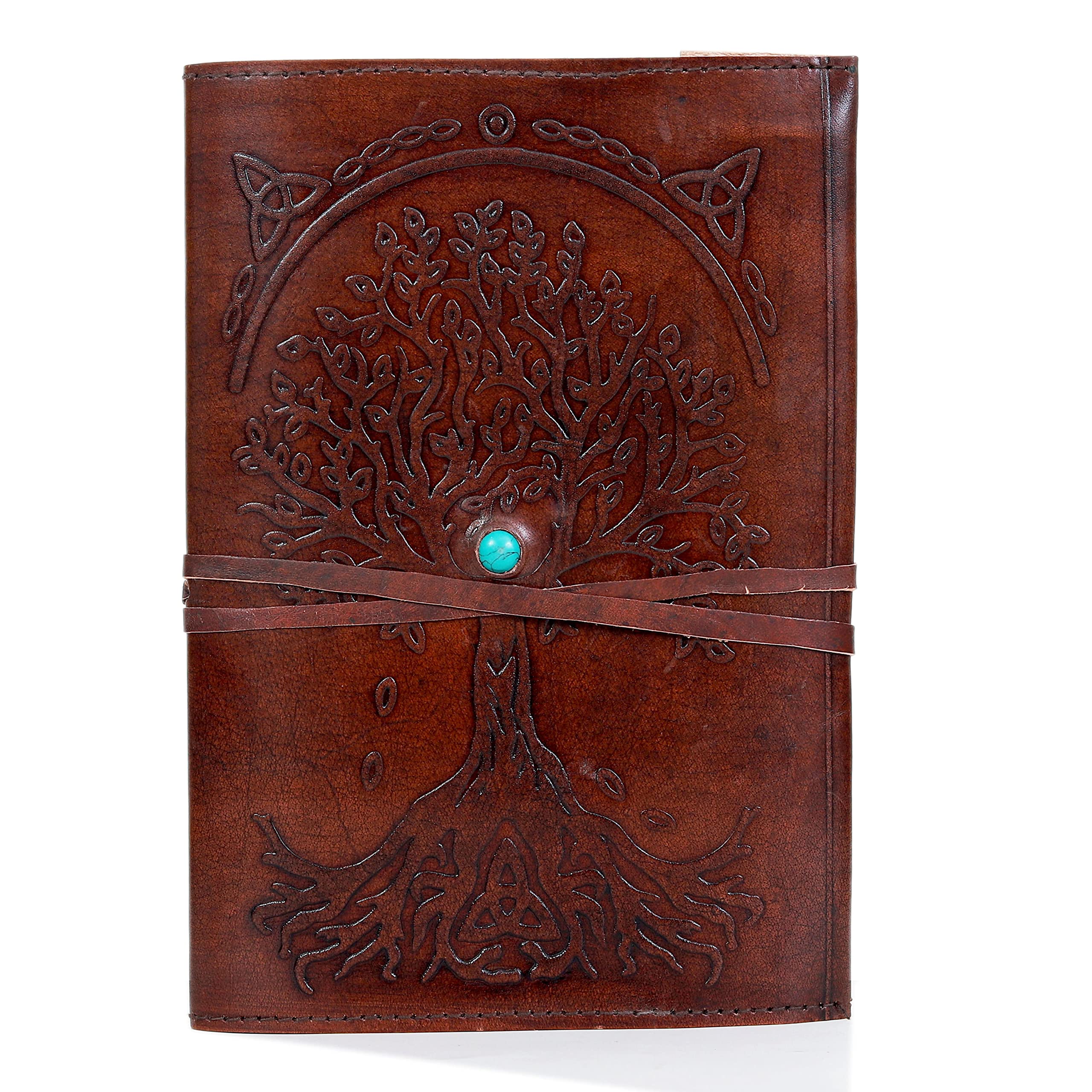 Tree of Life Handmade Leather Journal Refillable Unined Paper Leather Journal/Writing Notebook Diary/Bound Daily Notepad for Men & Women Medium, Writing pad Gift for Artist, Sketch