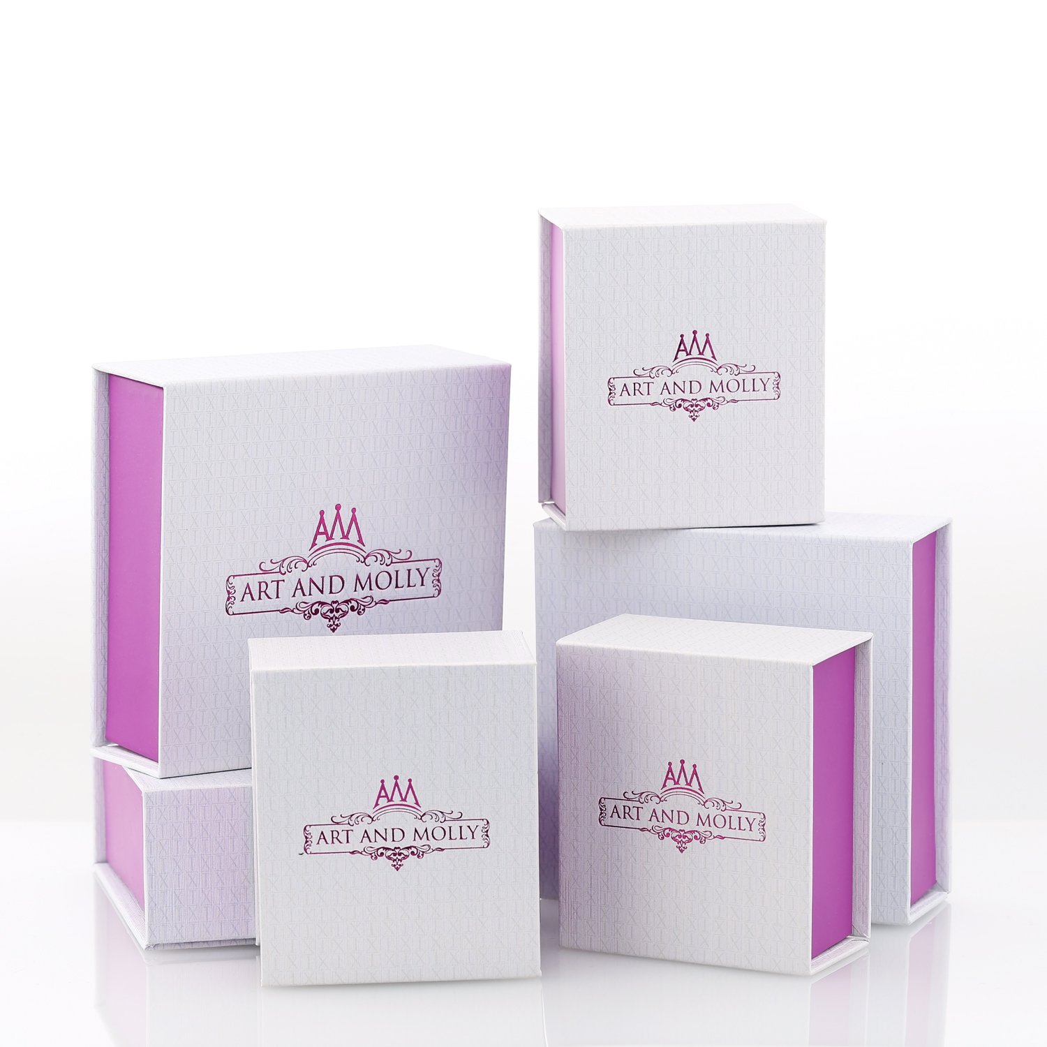 14k White Gold Solitaire Square Princess-cut CZ Stud Earrings with Comfort Screw-backs (3mm)