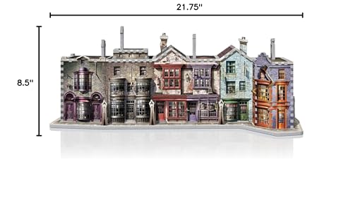 Wrebbit3D Harry Potter Diagon Alley 3D Puzzle for Teens and Adults | 450 Real Jigsaw Puzzle Pieces | Not Just an Ordinary Model Kit for Adults for Harry Potter Fans