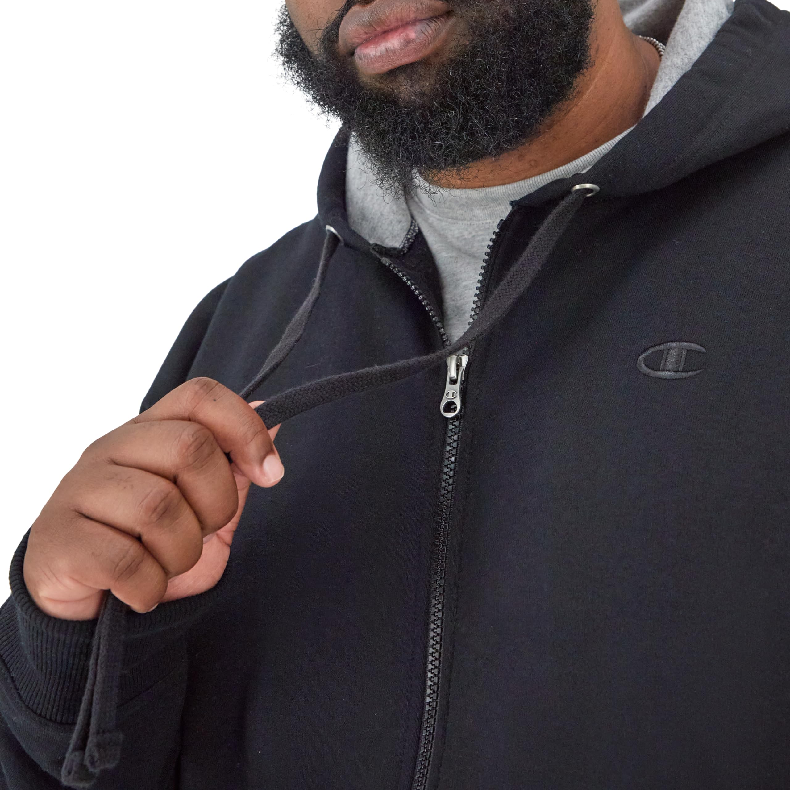 Champion Men's Zip-Up Hoodie, Powerblend, Zip-Up Hoodie Sweatshirt for Men (Reg. or Big & Tall)