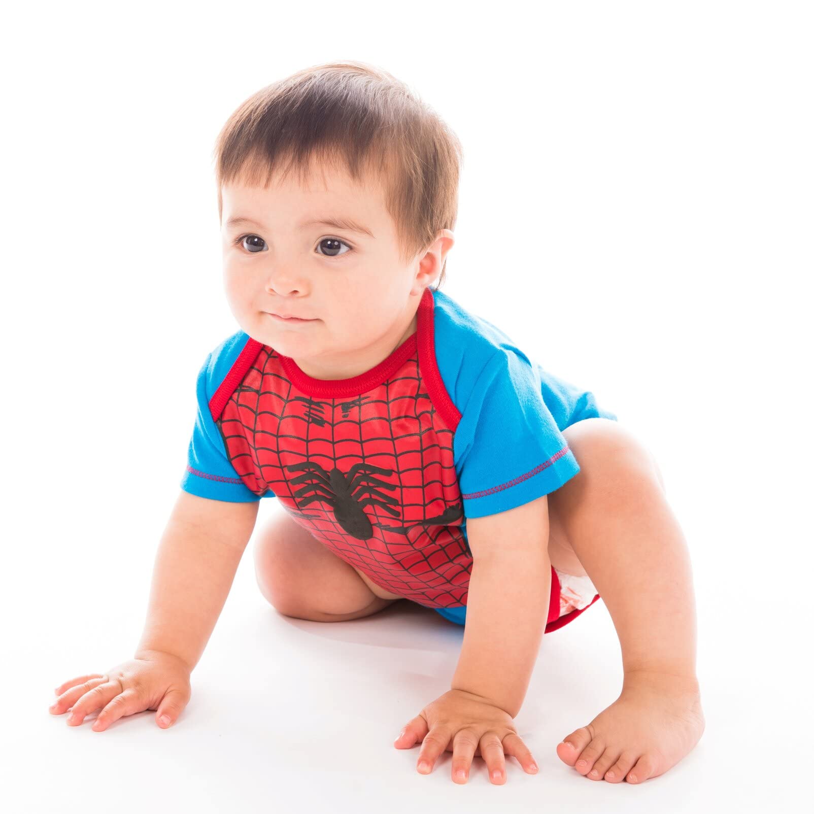 Marvel Avengers Spider-Man Iron Man Captain America Newborn Baby Boys 5 Pack Bodysuits Multi 0-3 Months