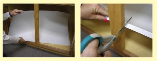 VANCE Trimmable Under Sink Tray for 36 in. Base Cabinet | Protects Cabinets from Leaks and Spills | Adjustable Spill Guard for Kitchen and Bathroom Sinks