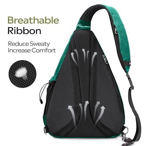 OutdoorMaster Sling Bag, Hiking Daypack, Crossbody Shoulder Chest Urban Outdoor Travel Backpack for Women & Men
