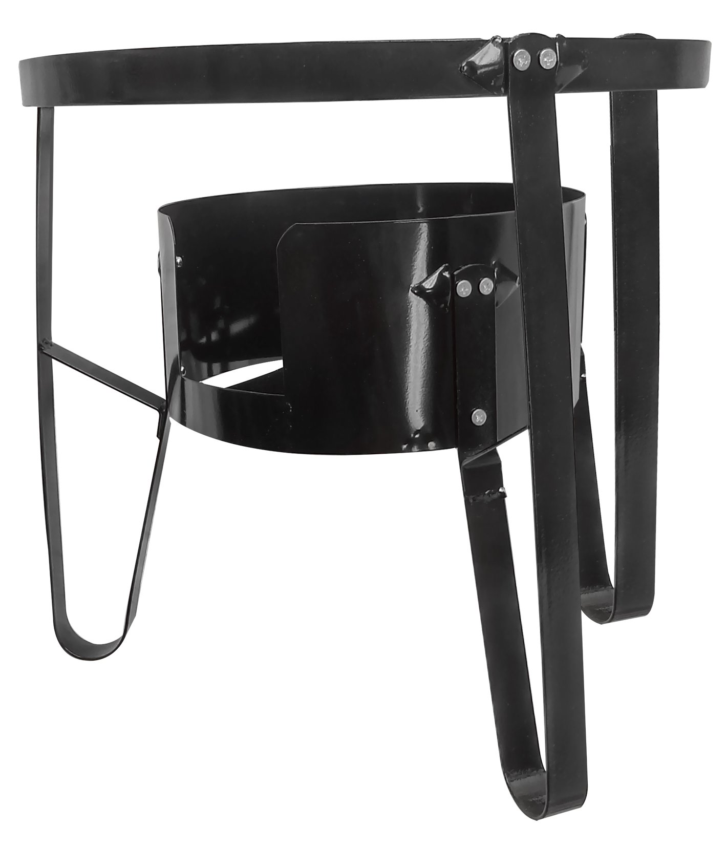 Premium Cast Iron Propane Burner With 19" Tall Stand Combo Cooker Outdoor Stove Portable High Pressure Gas Patio Deep Fry BBQ with Hose & Regulator
