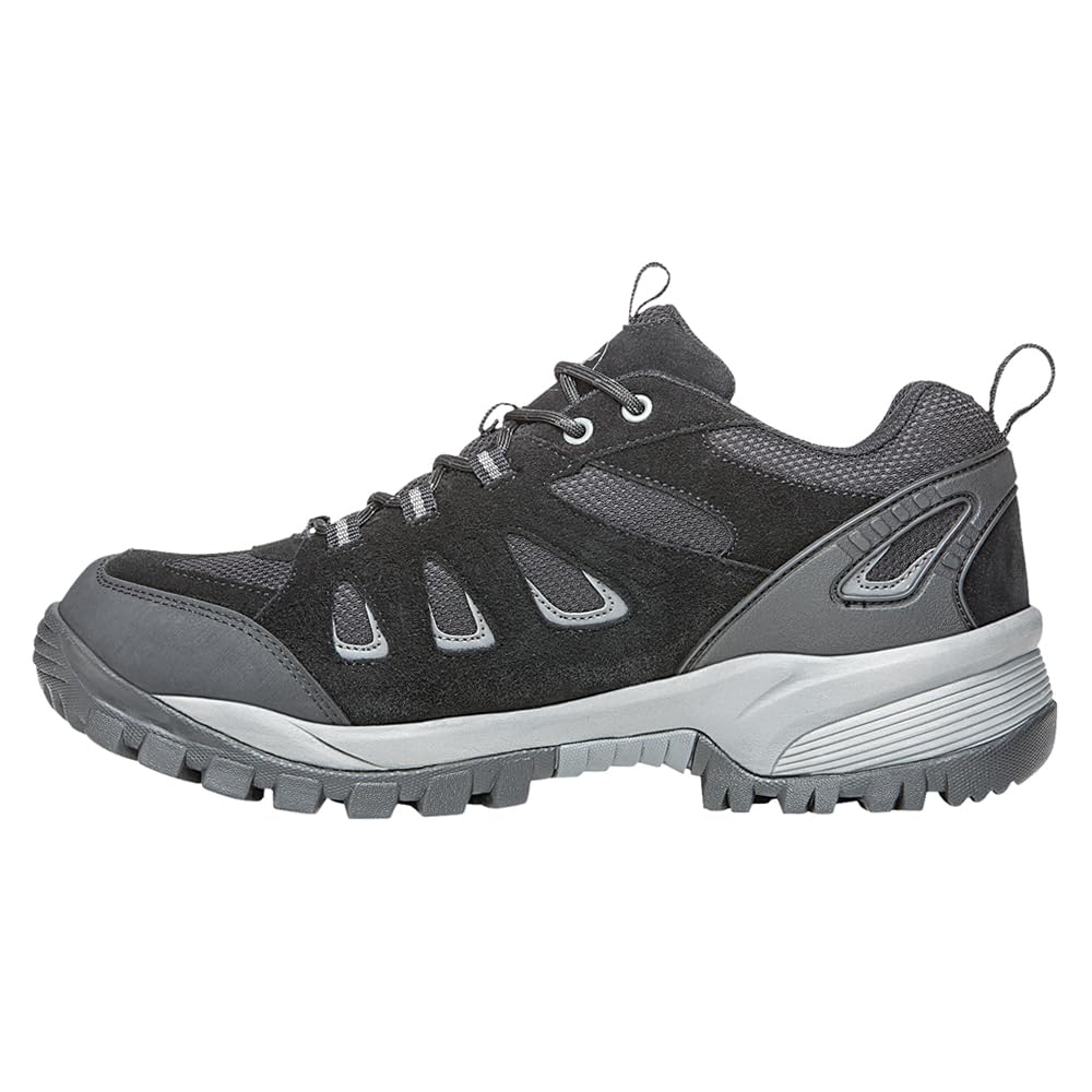 Propét Men's Ridge Walker Low Hiking Boot Ankle Bootie, Black, 9 Medium US