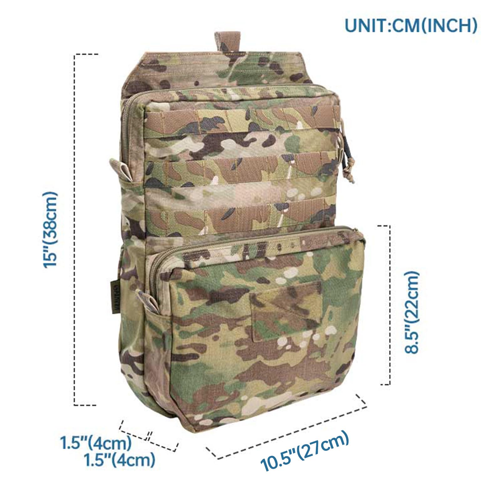Excellent Elite Spanker Tactical MOLLE Hydration Pack for 3L Hydration Water Bladder Molle Vest Accessory(Multicam)