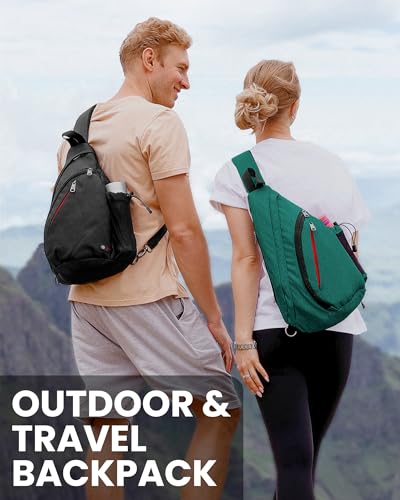 OutdoorMaster Sling Bag, Hiking Daypack, Crossbody Shoulder Chest Urban Outdoor Travel Backpack for Women & Men