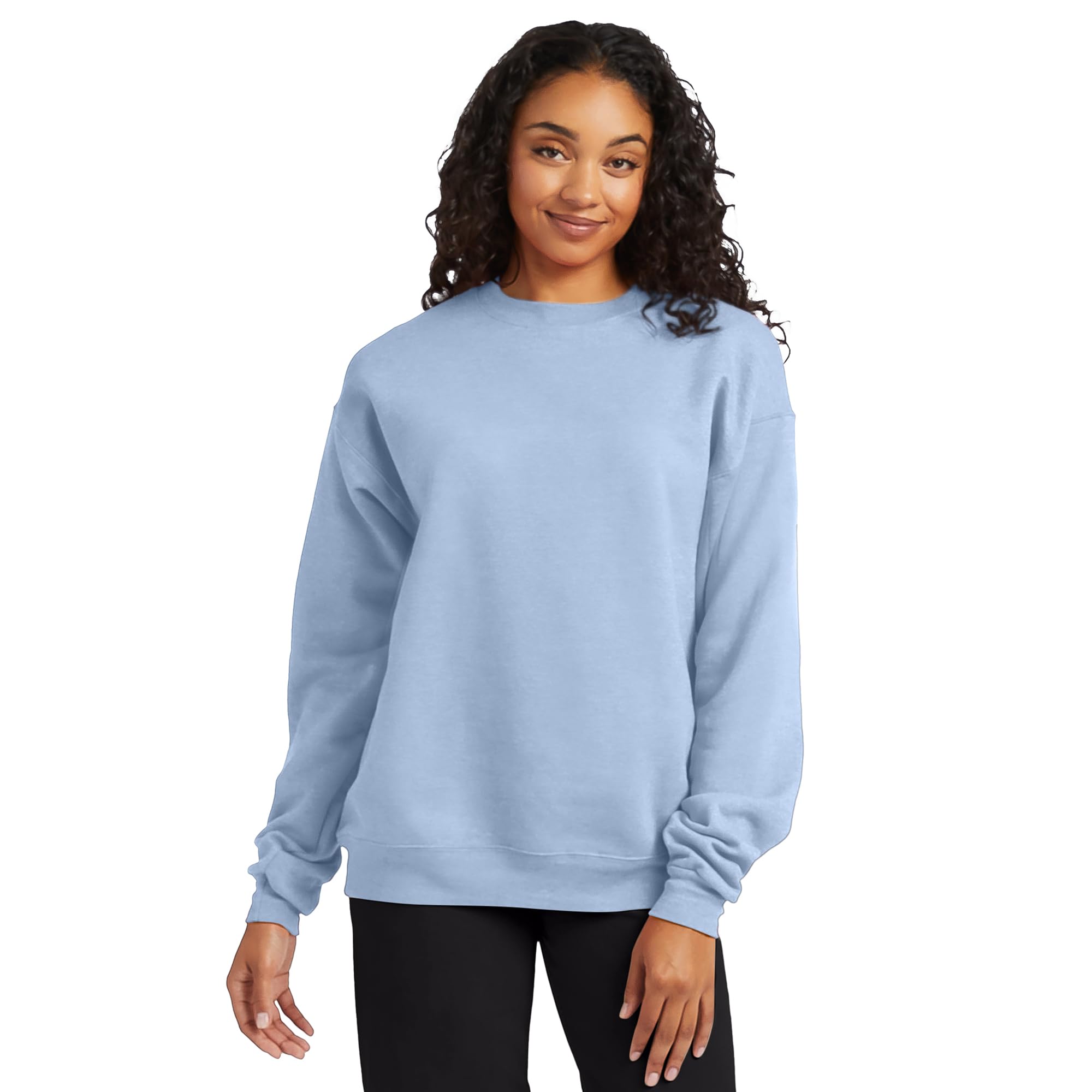 Hanes Men's EcoSmart Sweatshirt, Light Blue, Large
