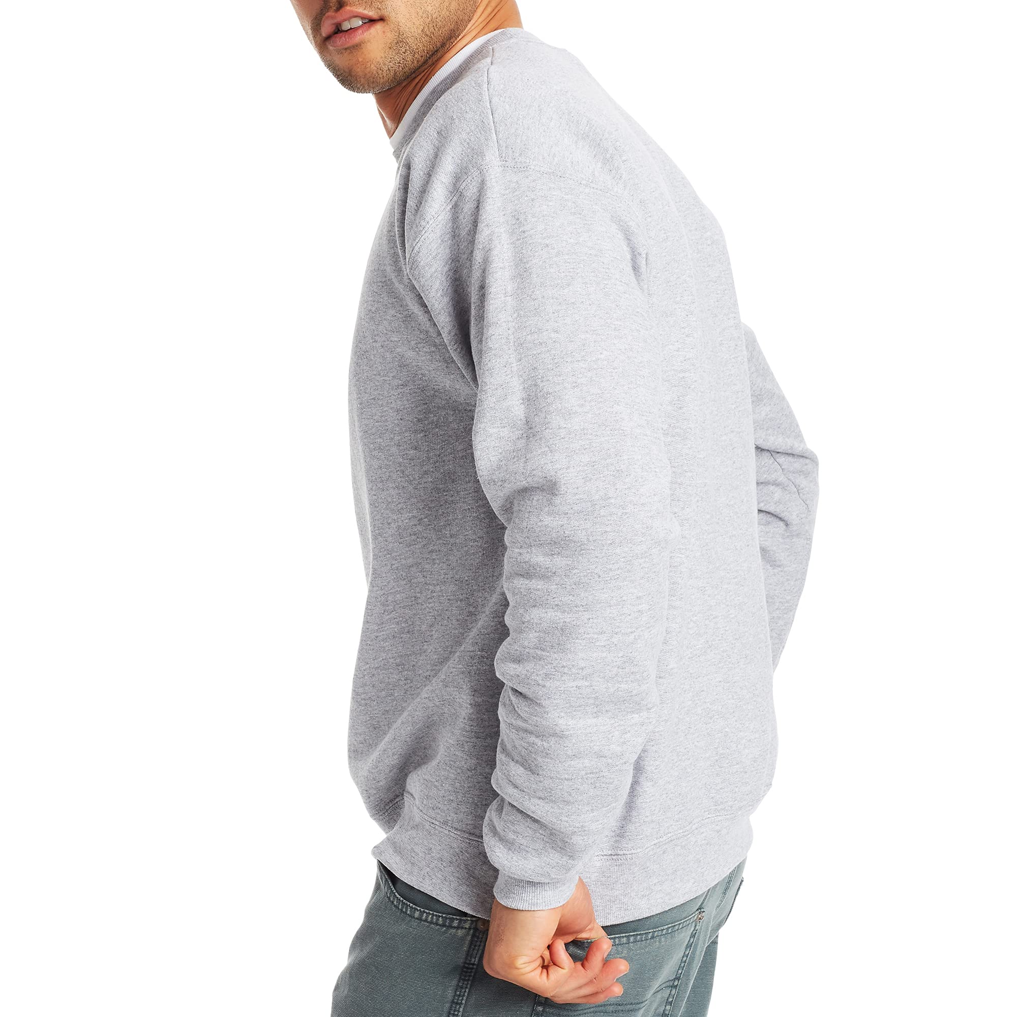 Hanes Men's EcoSmart Sweatshirt, Light Steel, Medium