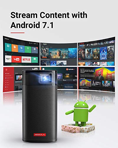 Anker NEBULA Apollo, Wi-Fi Mini Projector, 200 ANSI Lumen Portable Projector, 6W Speaker, Movie Projector, 100 Inch Picture, 4Hr Video Playtime, Neat Projector, Home EntertainmentâWatch Anywhere