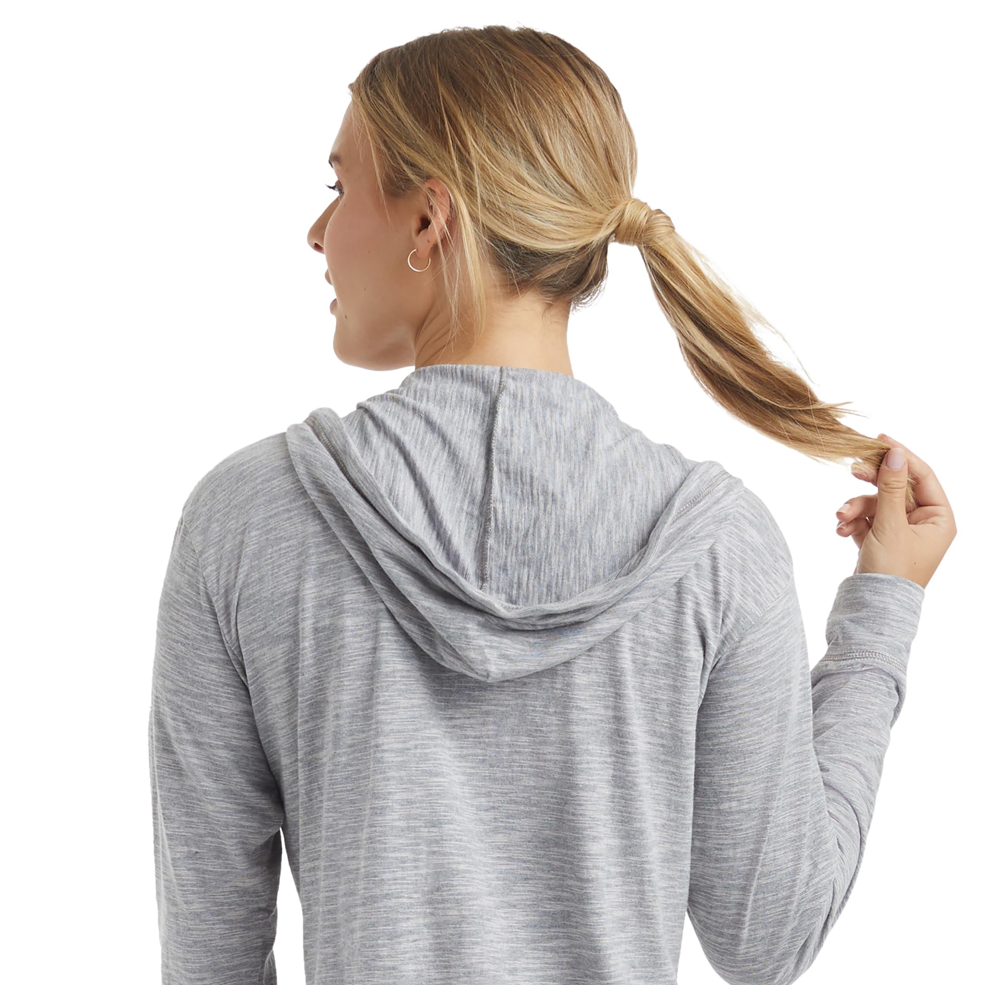 Hanes Womens Slub Knit Full-zip Hoodie, Textured Cotton Zip-up T-shirt For, Dada Gray Pe Heather, Large US