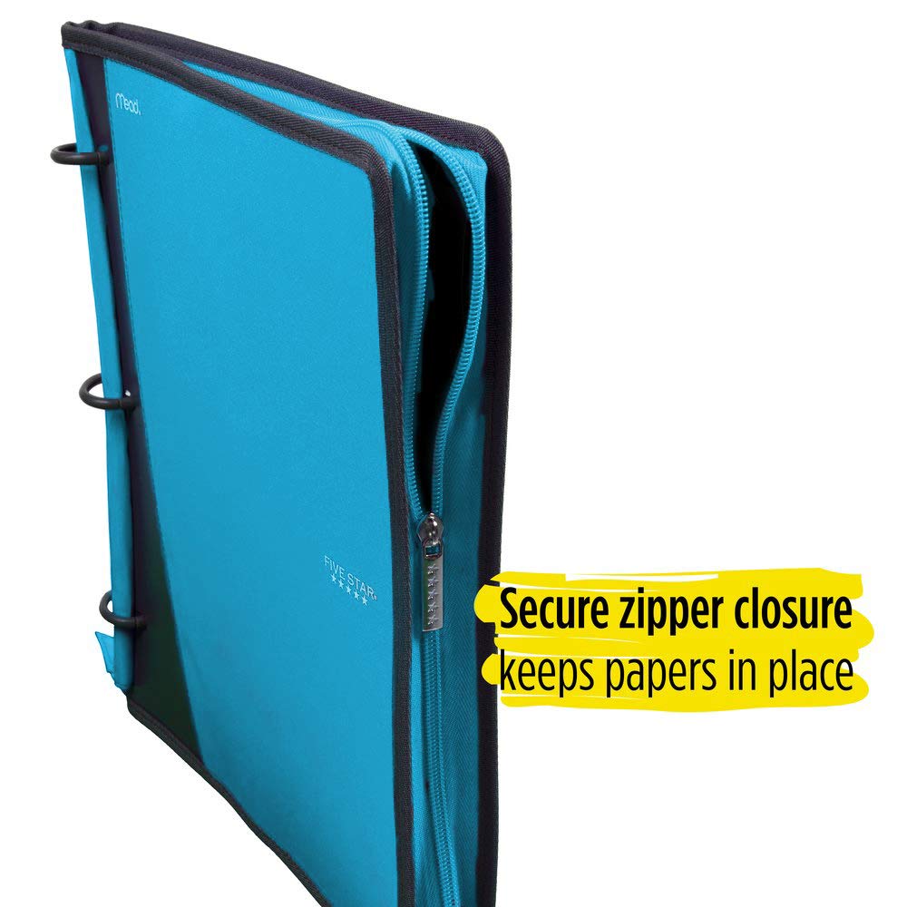 Five Star Flex Hybrid NoteBinder, 1 Inch Ring Binder, Notebook and Binder All-in-One, Teal (73420)