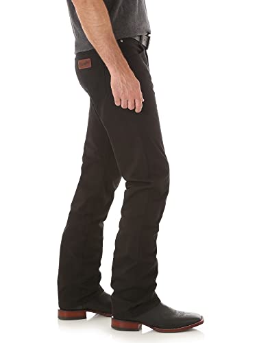 Wrangler Men's Retro Slim Fit Straight Leg Jean, Black, 33W x 30L