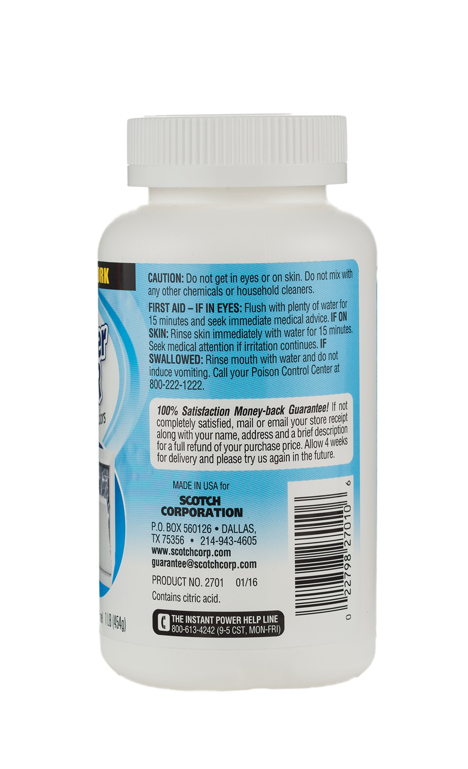 Instant Power Dishwasher Cleaner, Descales and Removes Odors