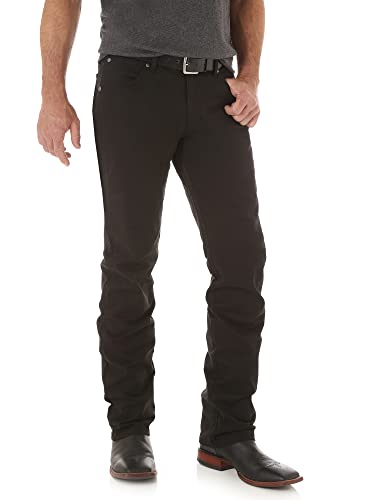 Wrangler Men's Retro Slim Fit Straight Leg Jean, Black, 33W x 30L
