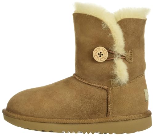 UGG Unisex-Child Bailey Button Ii Boot, Chestnut, 04