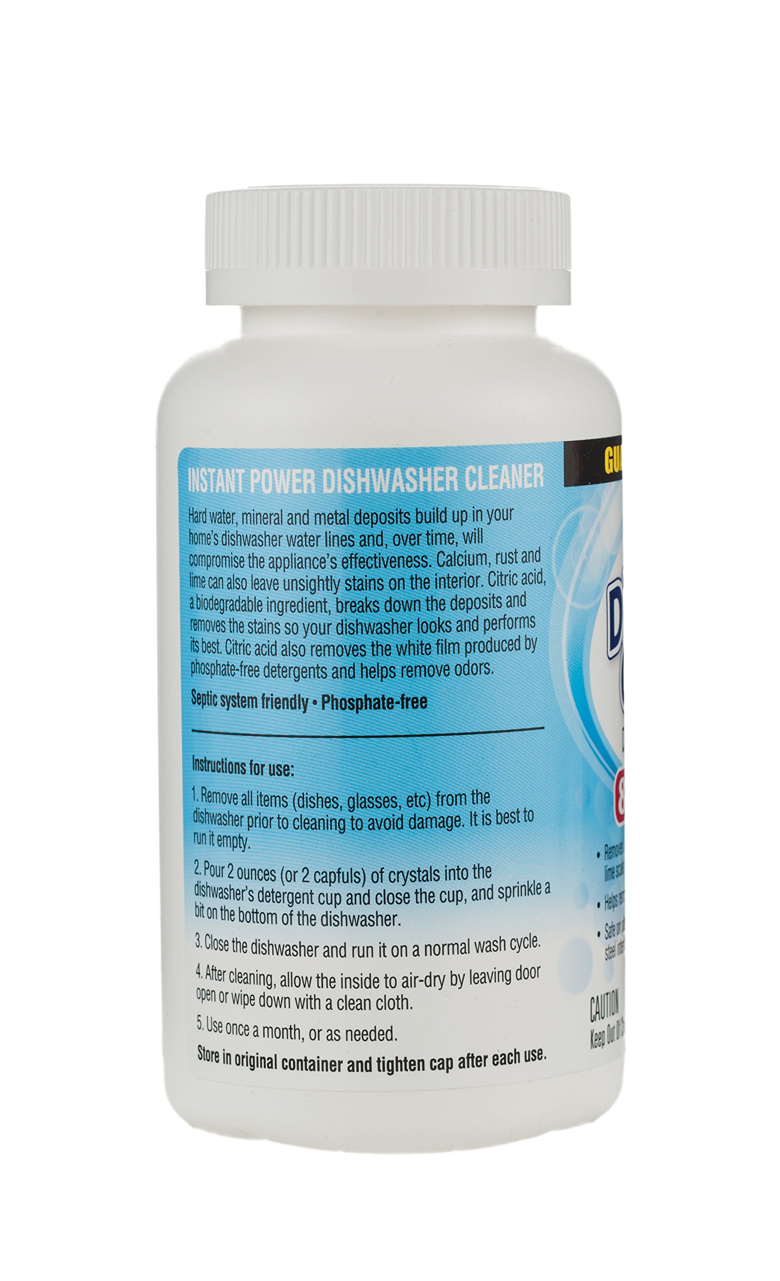 Instant Power Dishwasher Cleaner, Descales and Removes Odors
