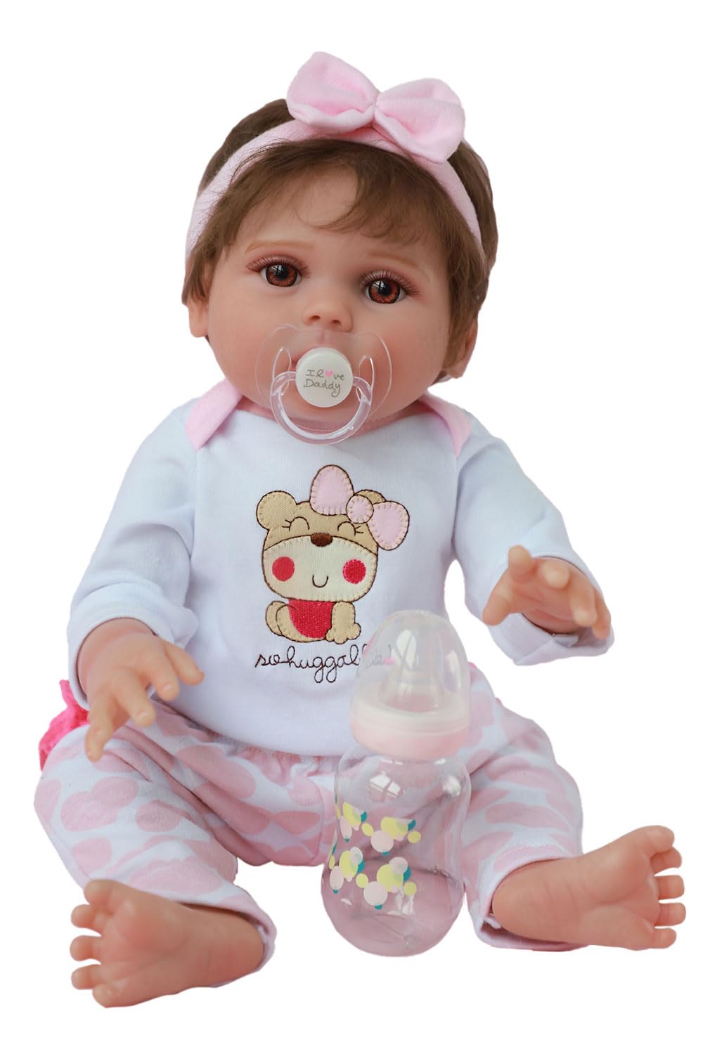 Kaydora Realistic Reborn Baby Dolls - 18 Inch Silicone Baby Girl, Real Life Dolls with Full Body Vinyl, Newborn Lifelike Weighted Doll for Ages 3+ Gift