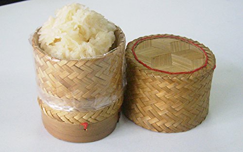 6 Unit Thai Handmade Sticky Rice Serving Basket Medium Size 6.6x3.5x5" Made in Thailand.