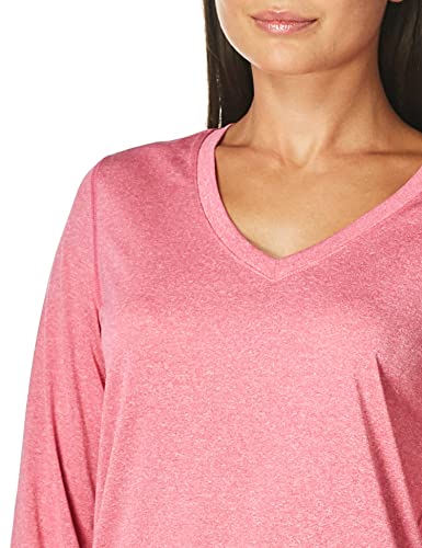Hanes womens O9309 athletic shirts, Amaranth Heather, Large US
