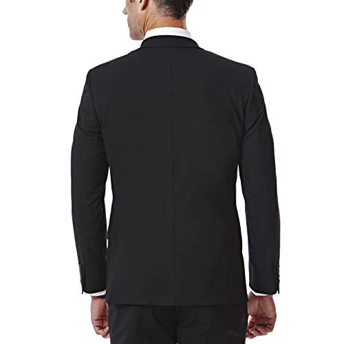 J.M. Haggar Men's Premium Performance Stretch Slim Fit Separates-Pants, Black Suit Jacket, 40S