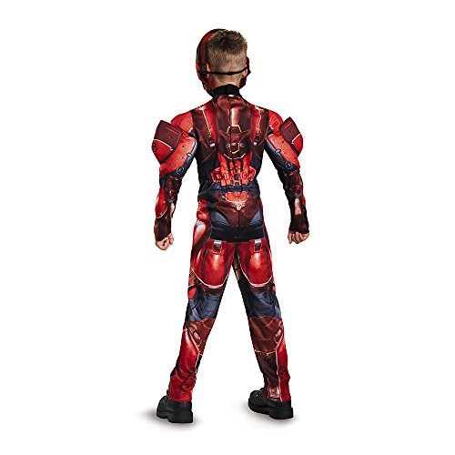 Red Spartan Classic Muscle Halo Microsoft Costume, Medium/7-8