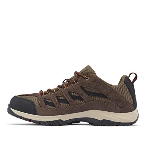 Columbia Mens Crestwood Hiking Shoe Breathable, High-Traction Grip, Camo Brown, Heatwave, 11 US