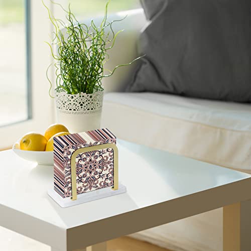 Winmien Napkin Holder, Paper Towel Dispenser with Marble Base for Kitchen Countertops.(Gold)