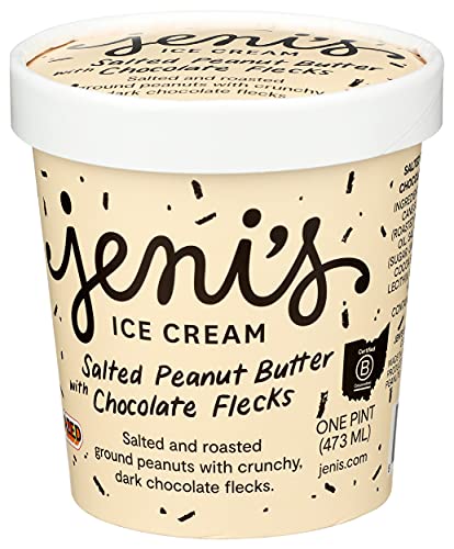 JENIS SPLENDID ICE CREAMS Salted Peanut Butter with Chocolate Flecks, 1 PT