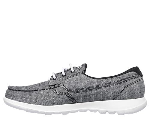 Skechers Performance Women's Go Walk Lite-15433 Boat Shoe,black/white,8 M US